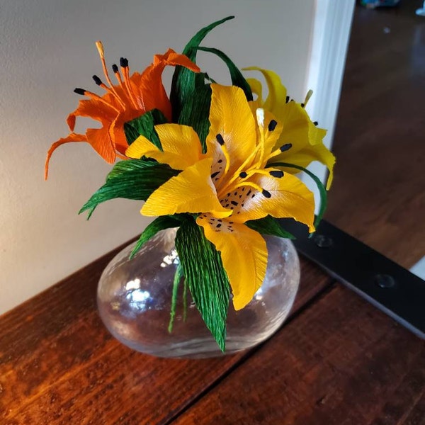 Crepe Paper Fern, Paper Fiddleheads, Set of 5, Paper Bouquet Filler ...