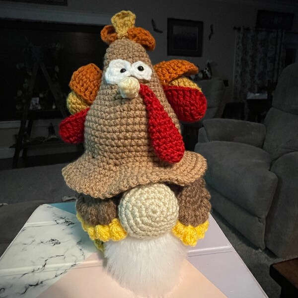 Crochet Thanksgiving Turkey Gnome Pattern, Amigurumi Turkey, Crochet ...