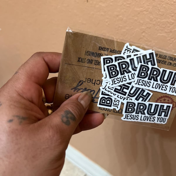 Bruh Jesus Loves You Sticker - Jesus Water Bottle Laptop Sticker ...
