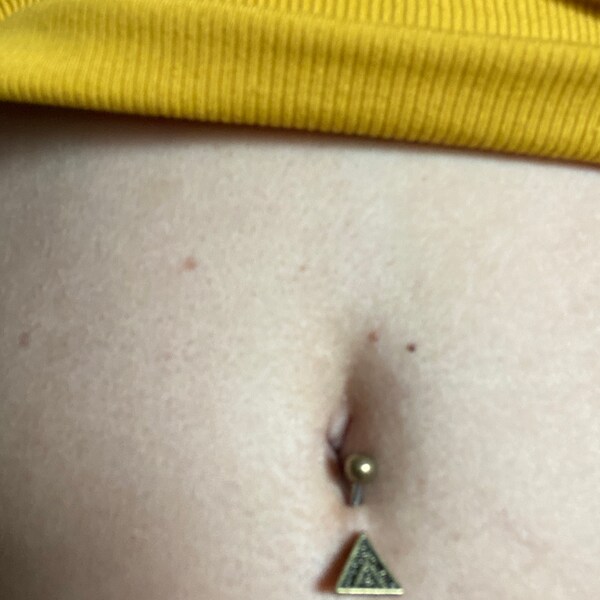 Gold Tone Earth Element Belly Button Ring for Taurus, Virgo, Capricorn ...