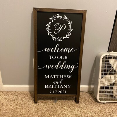 Wedding Sign Decals Welcome Wedding Decals Rustic Wedding Decor ...