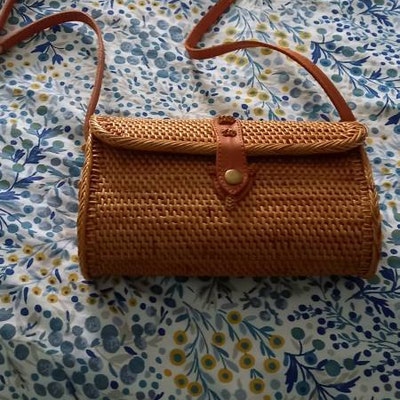 Rattan Bag With Wallet Model Bali Bag Straw Bag for Women Handwoven ...
