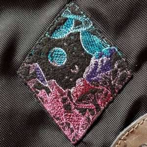 Lunar Moth in Fall Foliage Diamond With Border AND Coordinating ...