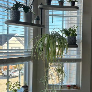 Swivel Shelf With Drip Groove for Window or Wall, Industrial Pipe Shelf ...