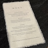 Wavy Edge Menu, Wedding Menu, Event Menus, Tasselled Menu, Elegant ...