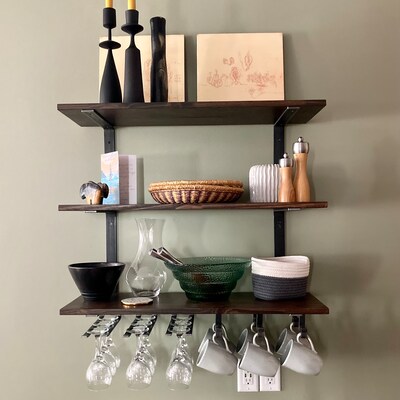 Triple Shelf Bracket, 1.5 Inch, Heavy Duty Metal Shelf Bracket, Multi ...