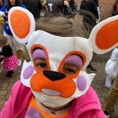 Funtime Foxy Felt Embroidered Mask Lolbit Mask FNAF Mask Kid & Adult ...