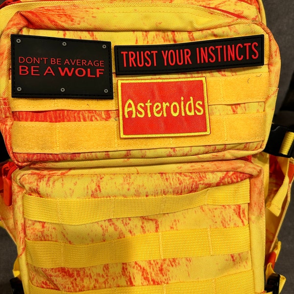 Custom 3 Lines of Text Personalized Patch With Hook and Loop Fastener ...