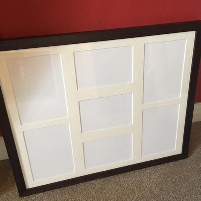 Wooden Multi Aperture Photo Frame. Holds Two 5x7 and Twelve 2x3 Sized ...