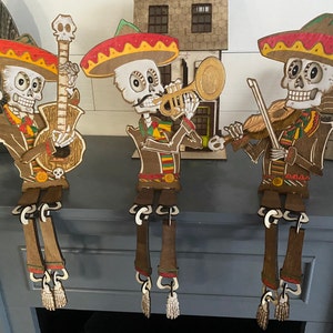 Hillbilly Skeleton Band Figurines: Ideal Gift for Music Lovers - Etsy