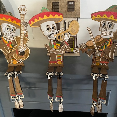 Hillbilly Skeleton Band Figurines: Ideal Gift for Music Lovers - Etsy