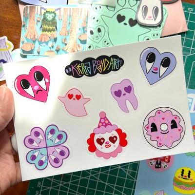 Clown Cat Vinyl Waterproof Sticker - Etsy