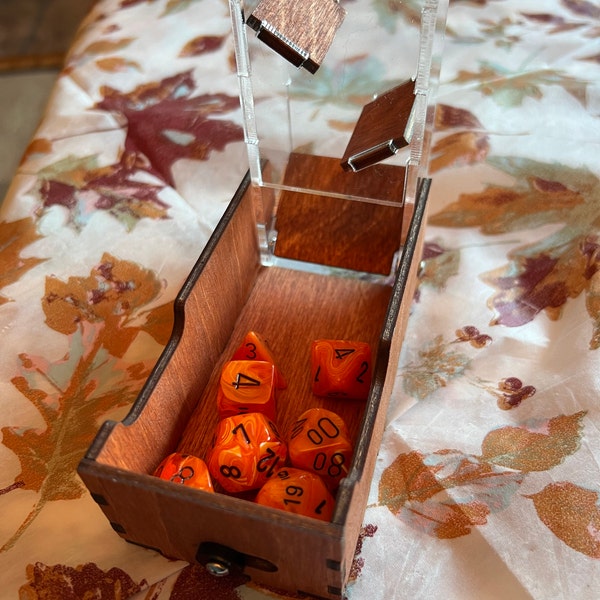 Micro Travel Portable Dice Tower AND Dice Vault | Fits Standard 7 Set ...