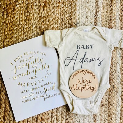 Adoption Announcement Sign We're Adopting Adoption Photo - Etsy