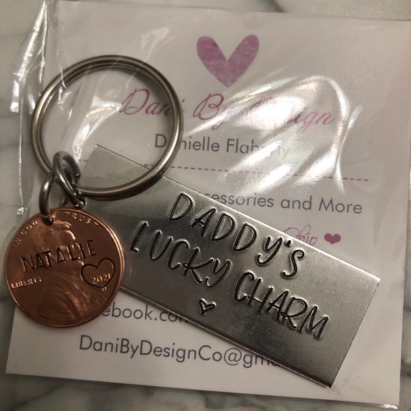 Daddy's Lucky Charms Keychain-personalized Keychain for Dad-fathers Day ...