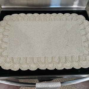 Handmade Bead Table Runner, Easter Egg and Bunny Beaded Runner ...