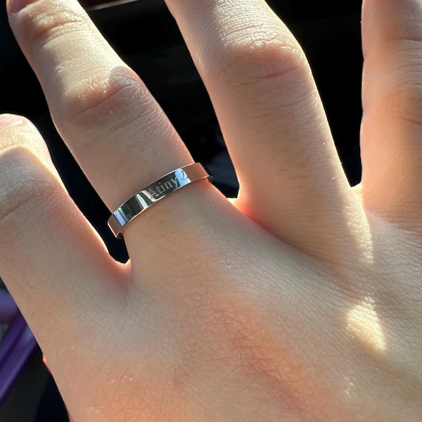 ATEEZ RING/ Personalized Ring, Kpop, Atiny, Subtle Engraved Ring ...