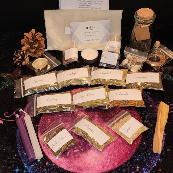 Healing Rejuvenate Restore Spell Kit Includes Flowers, Herbs, Crystals ...