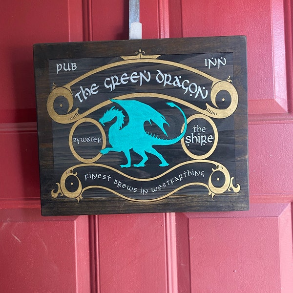 Green Dragon Pub/inn Sign - Etsy