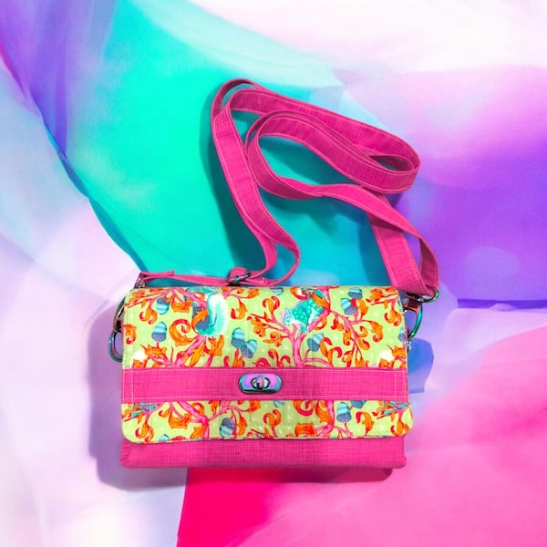 Hollywood Handbag PDF Sewing Pattern: Folded Two-compartment Crossbody ...