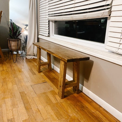 Solid Wood Rustic Entryway Table/ Console Table / Hall Table - Etsy