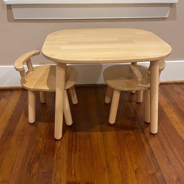 Kid Table and Chair Set, Kids Learning Table, Montessori Kid Furniture ...