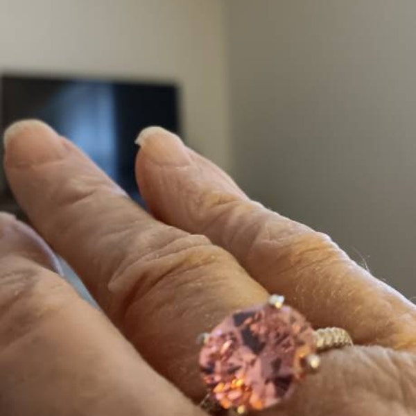 Pink Diamond Ring 1.5 Pink Princess Engagement Ring Wedding Ring ...