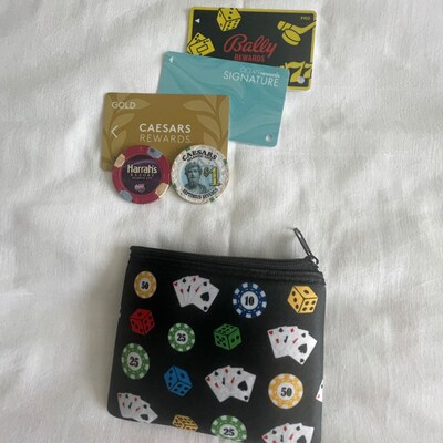 Casino Cash Coin Purse, Credit Card Pouch, Personalized Gift, Slot ...