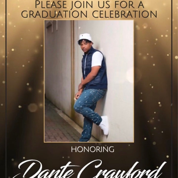 Animated Graduation Invitation, Grad Announcement,custom Photo ...