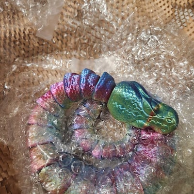 Amazing Articulated Ball Python Snake 3D Printed Articulated Desktop ...