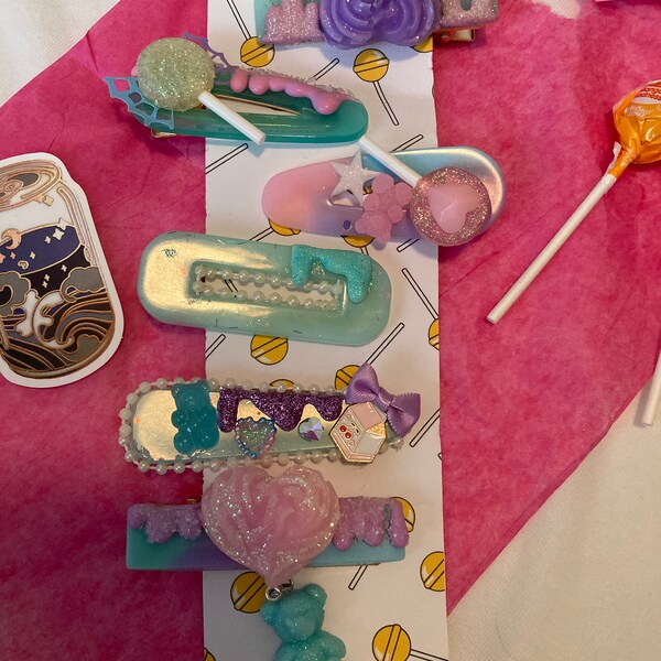 Kawaii Candy Hair Clips | Creepycute Pastel Barrettes | Mix & Match ...