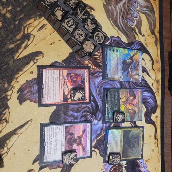 Wooden Ability Counter Set Compatible With Magic (MTG) - Laser Engraved ...