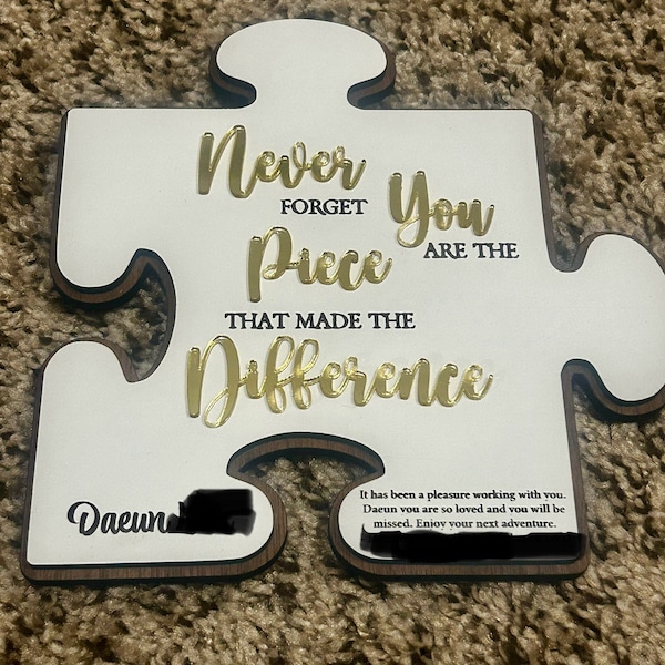 Personalized Retirement Puzzle Piece Gift: Engraved Farewell Present - Etsy