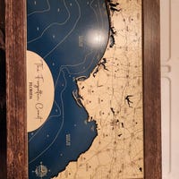 Muskrat Lake Map, Custom Wood Map, Custom Lake Art, 3D Wall Art ...