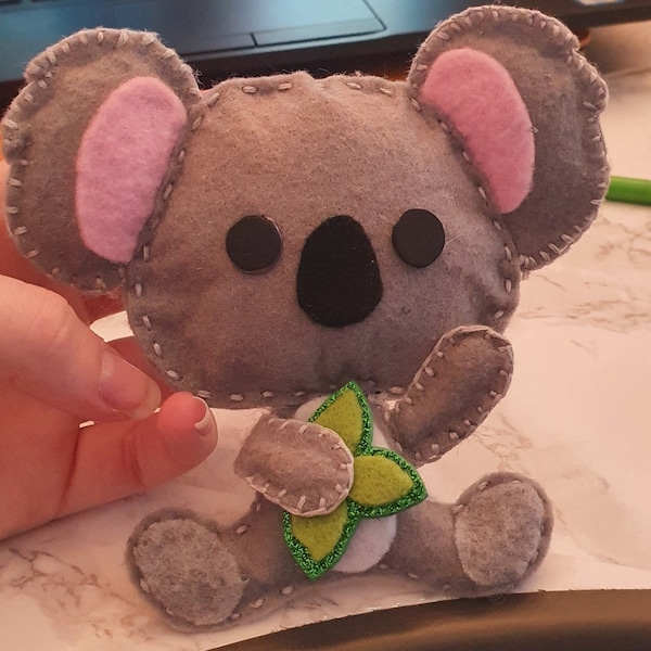 Felt Koala Pattern PDF Koala Plush Australian Animals Pattern Koala ...