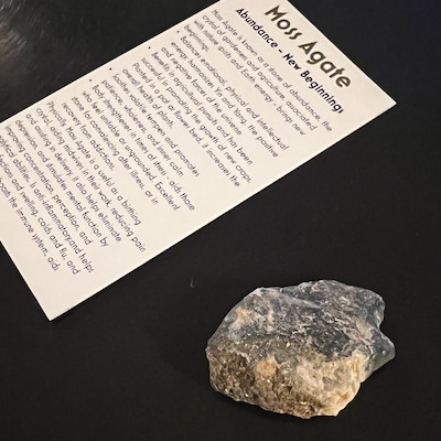Raw Moss Agate Stone Raw Stones Raw Moss Agate Crystal Healing Crystals ...