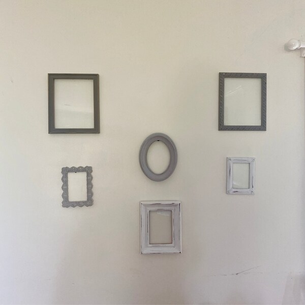 Serene Gray and White Gallery Wall Frames, Welcoming Assorted Picture ...