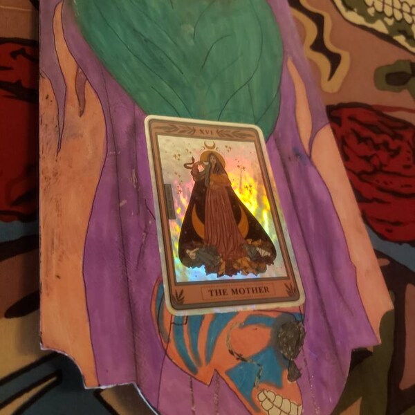 The Mother Tarot Card Holographic Sticker, Mom Life Tarot Waterproof ...