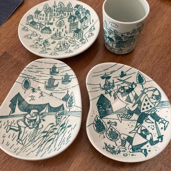 Flamingo and White Ibis 2-piece Set Mosaic Art on Canvas Gift or ...