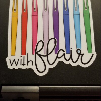 Teaching With Flair Sticker/ Teacher Laptop Sticker/ Teacher Water ...