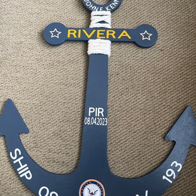 US Navy PIR Anchor / Navy Graduation Anchor / PIR / Navy Boot Camp ...