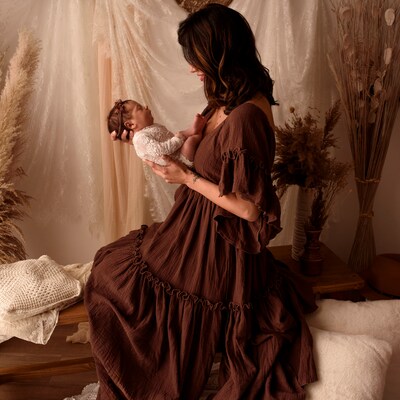 Nelly Women's Boho Two-pieces Set Two-color Vintage Lace Top and Muslin ...