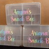 PERSONALISED Travel Snack Box Label Vinyl Decal Sticker - STICKER ONLY ...