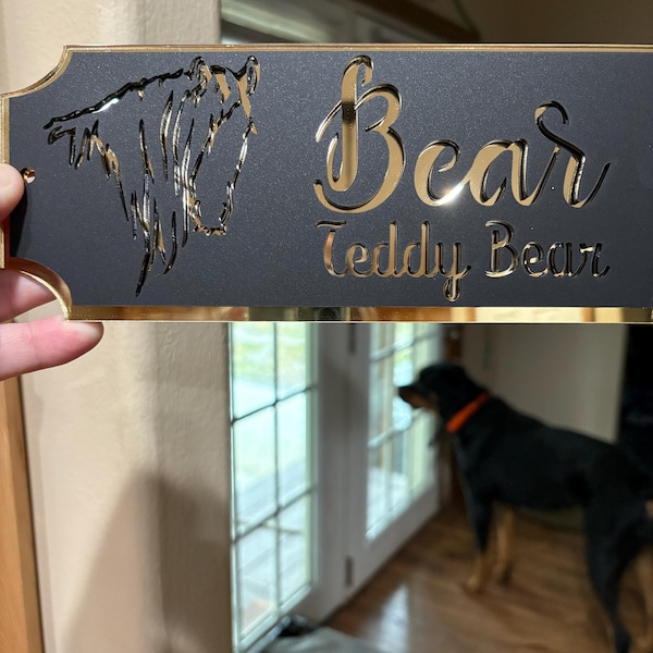 Stable Name Plate / Plaque Cut Out Traditional W/modern Twist Design ...