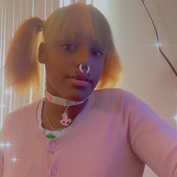 Purple Black ‘ Crystals “ Pastel Kawaii Emo Goth Choker Necklace Collar ...