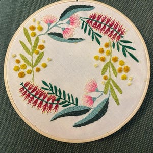 Australian Natives Wreath PDF Embroidery Pattern by Lily Adelaide Upton ...