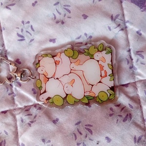 Pile of Ducks Keycharm Glitter Key Charm Key Accessories Charm Keychain ...