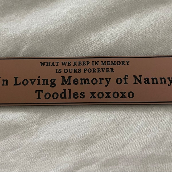 Personalized Tree Tag for a Large Tree, Big Tree Plaque, Memorial Tree ...