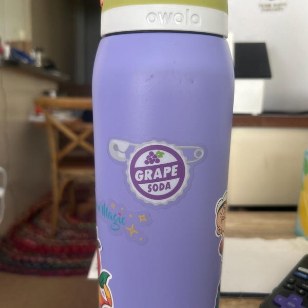 Grape Soda Pin Hidden Mickey Transparent Laptop Sticker/ Pixar Disney ...