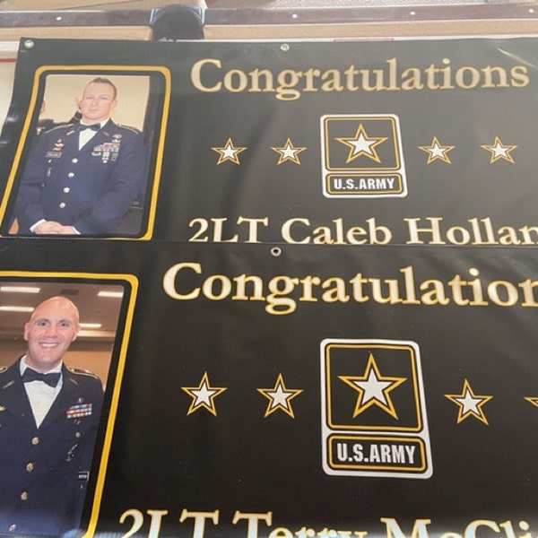 Personalized Graduation Banner TWO PHOTOS - Etsy